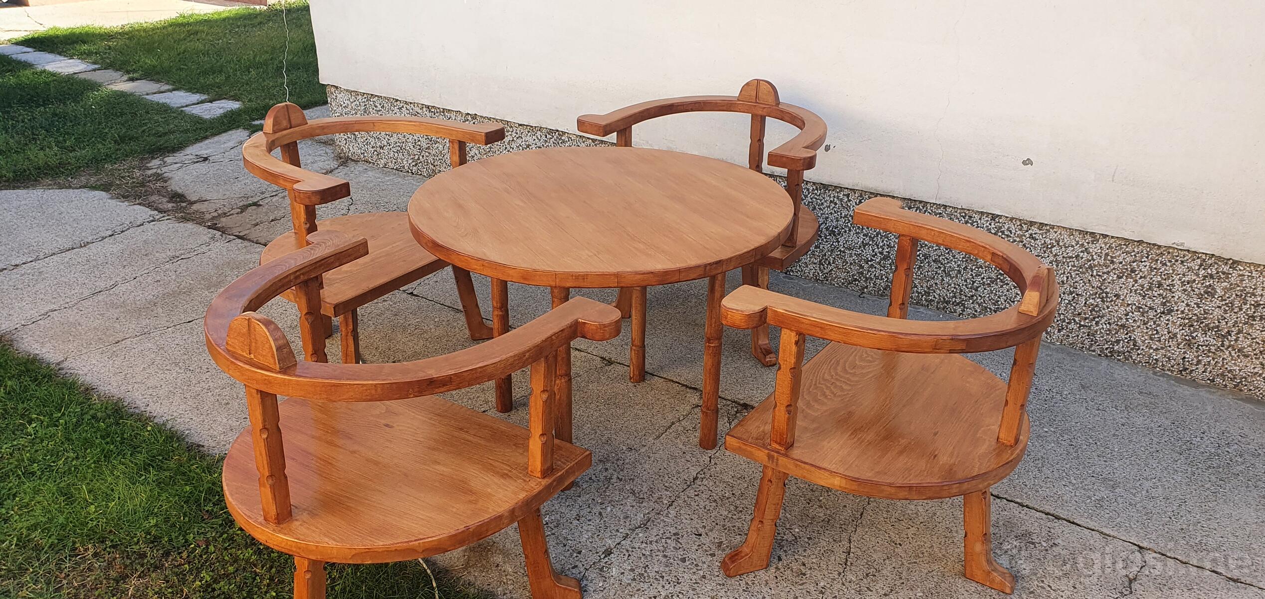 Komplet starinskih stolovača i sto - Cijena 450 € - Crna Gora Podgorica ...
